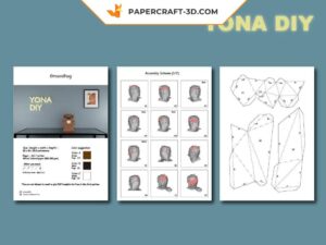 Modèle papercraft marmotte 3D - décoration d'intérieur unique