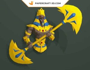 Anubis 2 Papercraft - PDF Model, Craft, 3D Origami Paper Sculpture