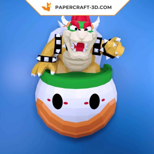 Papercraft 3D Bowser: PDF, DXF, SVG para imprimir