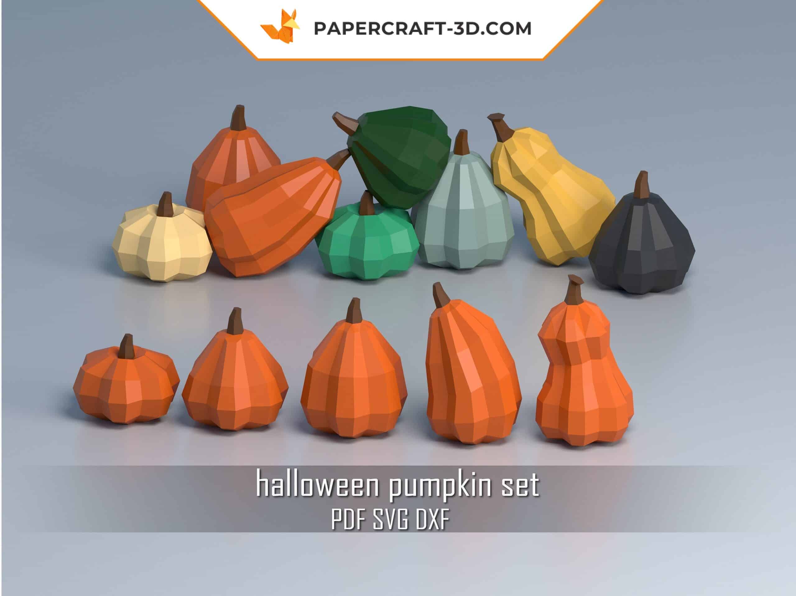 Papercraft Halloween, 3D Paper Pumpkin, Home Origami Decoration