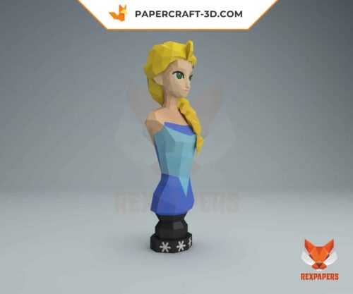 Papercraft Elsa Frozen 3D DIY: Magical Wall Decoration