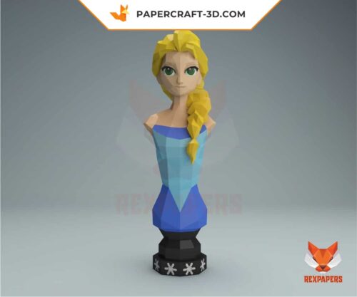 Papercraft Elsa Frozen 3D DIY: Magical Wall Decoration