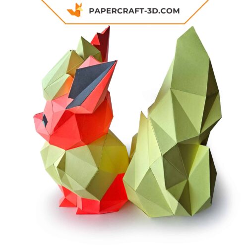 Papercraft Flareon 3D para Cricut o Silhouette Cameo, Pokemon DIY