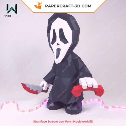 Ghostface Scream 3D Papercraft - Halloween DIY Origami