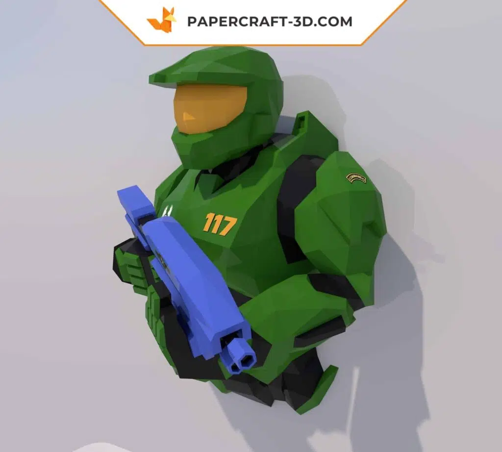 Papercraft Halo Master Chief 3D - Origami Model to Create