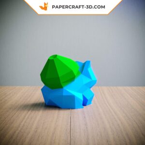 Papercraft Pokémon Bulbasaur 3D - modèle origami à assembler