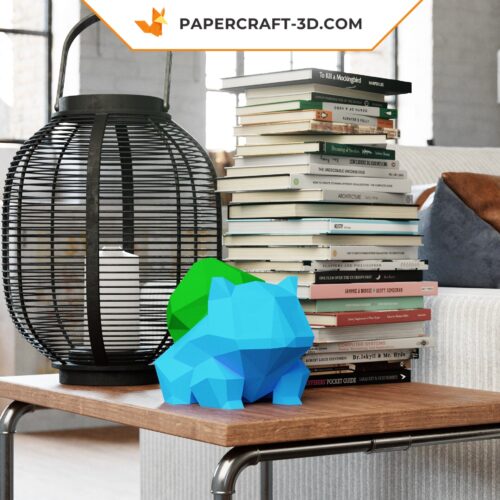 Papercraft Pokémon Bulbasaur 3D - modèle origami à assembler