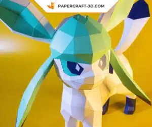 Papercraft Pokemon Glaceon in 3D Origami - Eevee Evolution