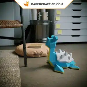 Papercraft Pokémon Lapras en origami 3D pour déco unique