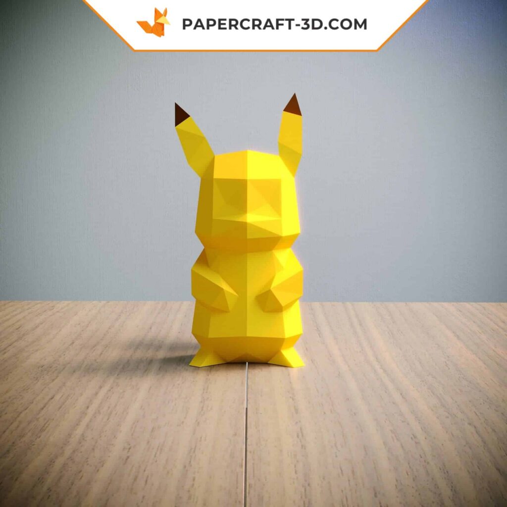Papercraft Pokémon Pikachu 3D - Modèle origami à assembler