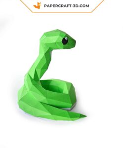 3D origami snake papercraft for Cricut or Cameo
