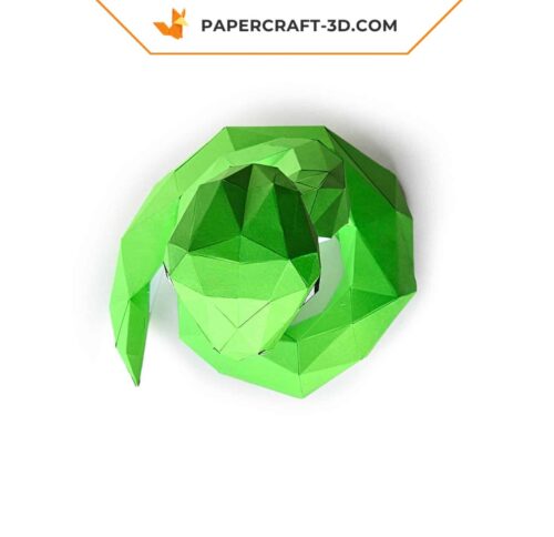 3D origami snake papercraft for Cricut or Cameo