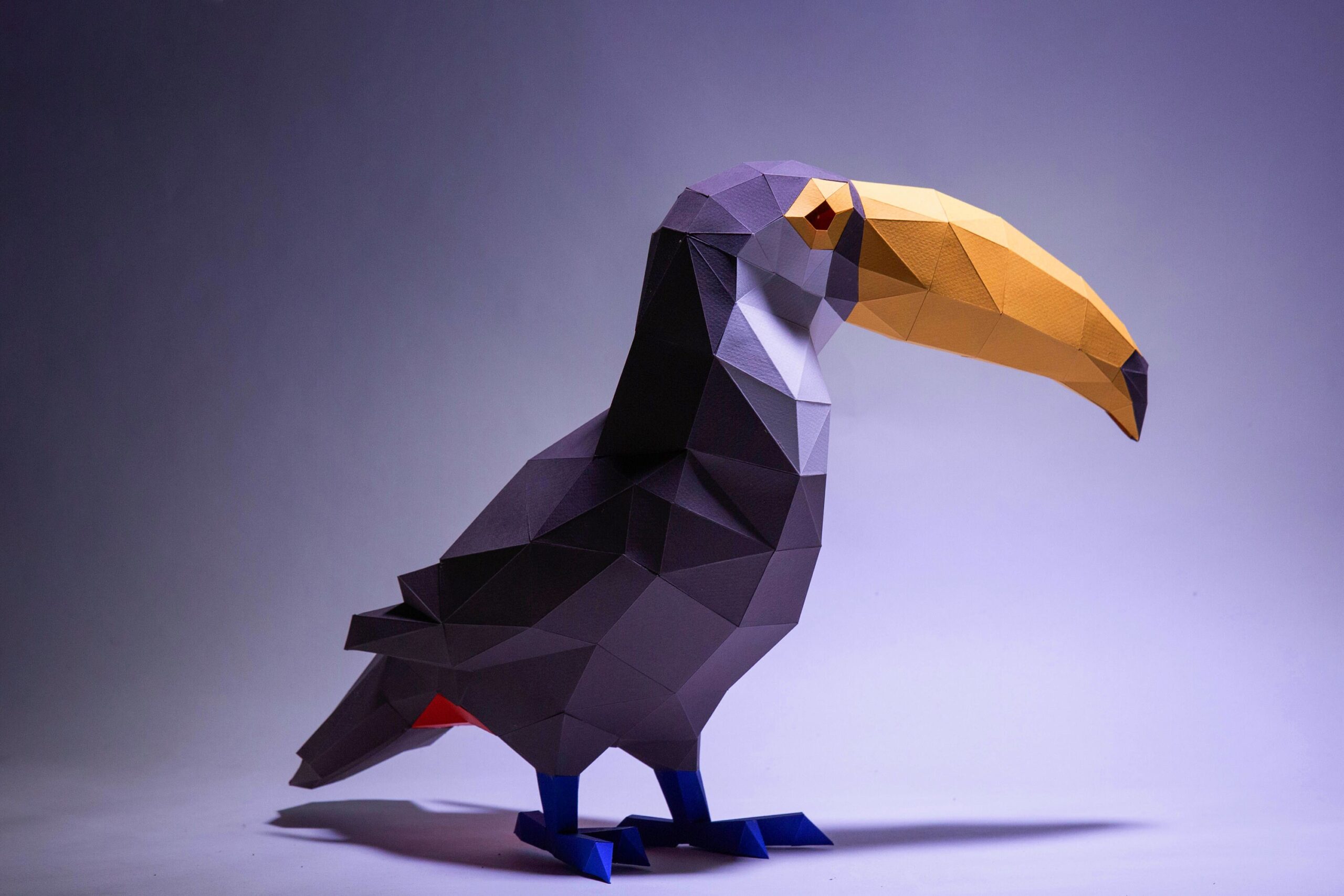 Créations Papercraft : Toucan en Origami Papier 3D - Modèle PDF à Faire ...
