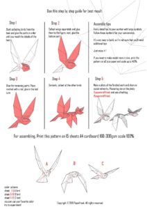 Flying bird papercraft 3D paper for unique decoration