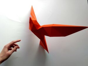 Flying bird papercraft 3D paper for unique decoration