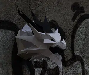 Papercraft dragon 3D Smaug LOTR ou Drogon GOT - Origami déco