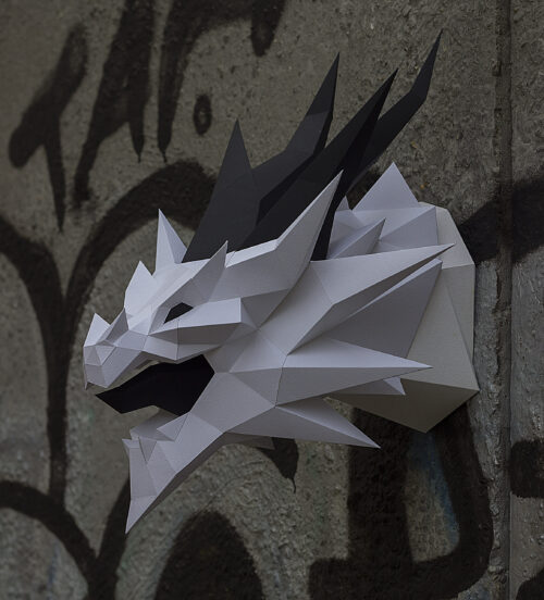 Papercraft dragon 3D Smaug LOTR ou Drogon GOT - Origami déco