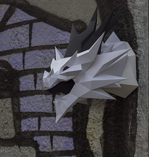 Papercraft dragon 3D Smaug LOTR ou Drogon GOT - Origami déco
