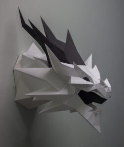 Papercraft dragon 3D Smaug LOTR ou Drogon GOT - Origami déco