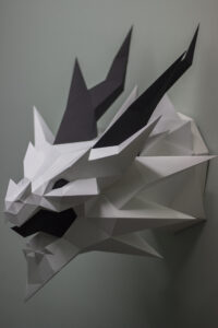 Papercraft dragon 3D Smaug LOTR ou Drogon GOT - Origami déco