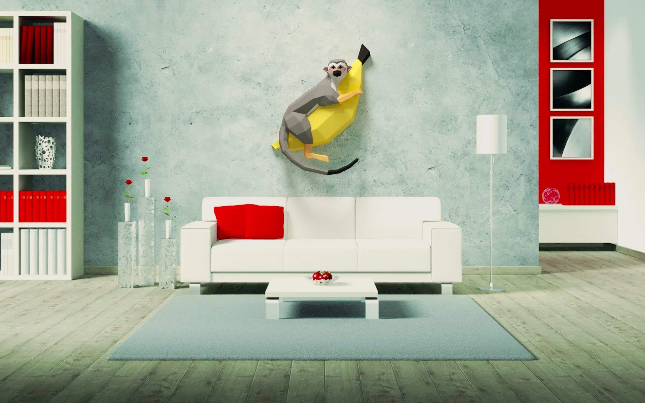 Mono papercraft 3D en plátano - Actividad creativa para niños