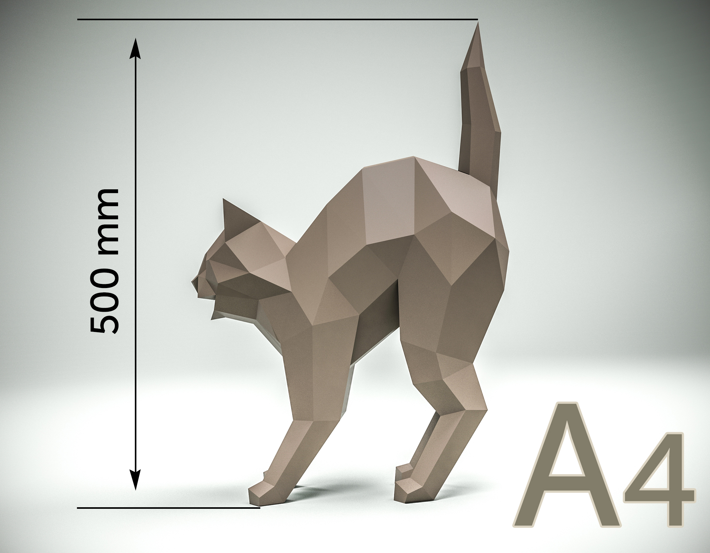 Papercraft gatto origami - Kit 3D per creativi