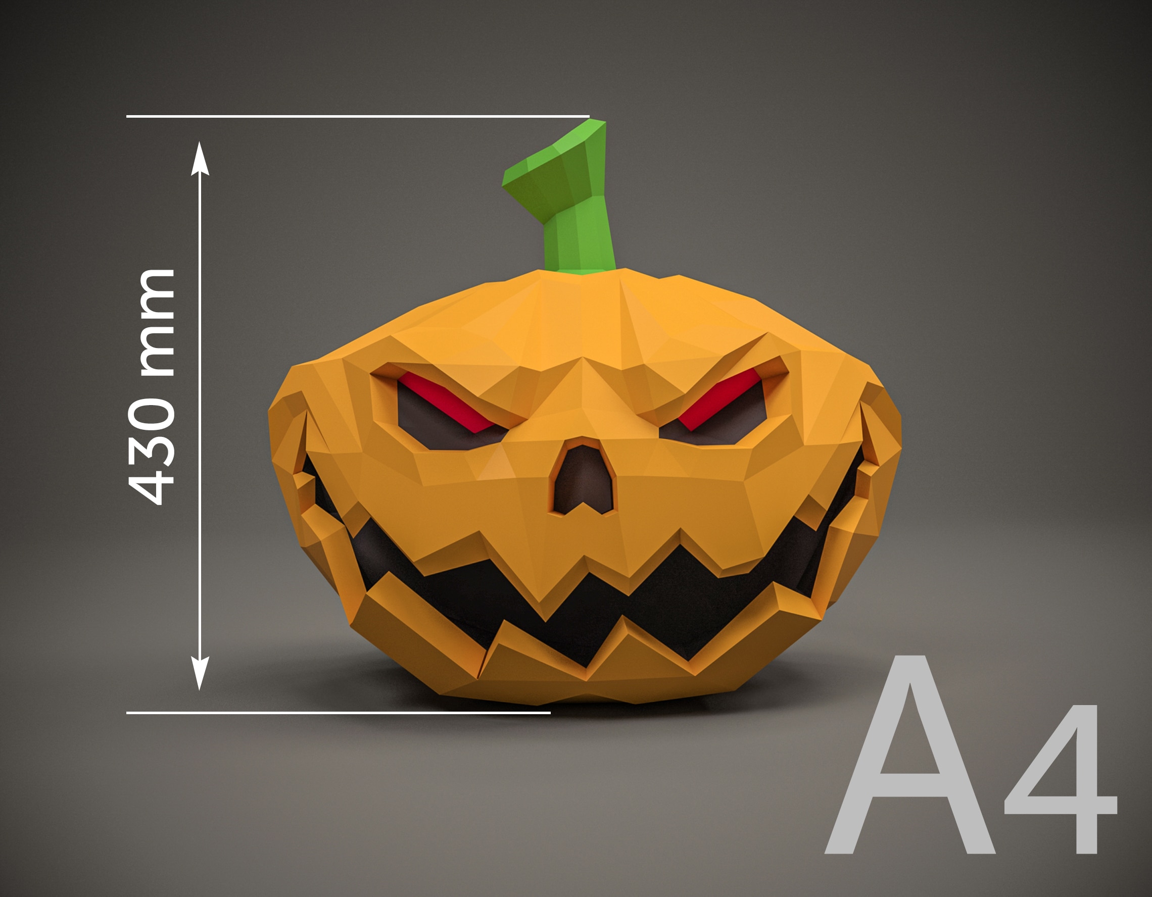 3D papercraft pumpkin for DIY Halloween decoration
