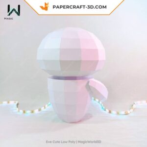 Eve papercraft 3D mignon - Modèle à poser pour enfants