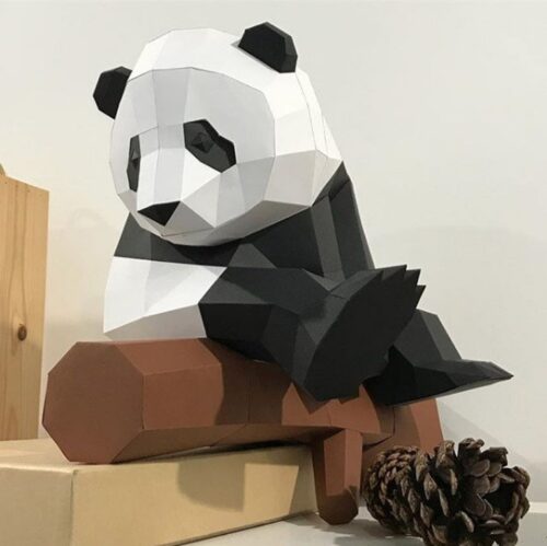 Papercraft panda 3D DIY - Petit panda origami en papier