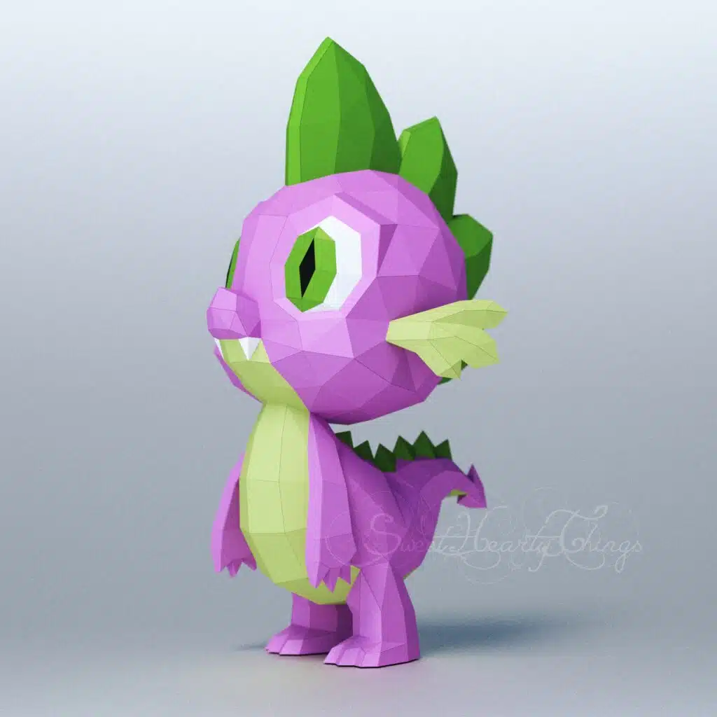 Baby Spike baby hedgehog 3D origami papercraft