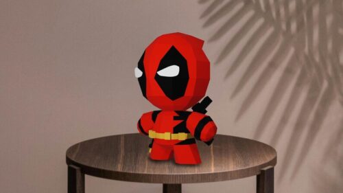 Baby Deadpool Papercraft Marvel 3D Model - Fun DIY Project