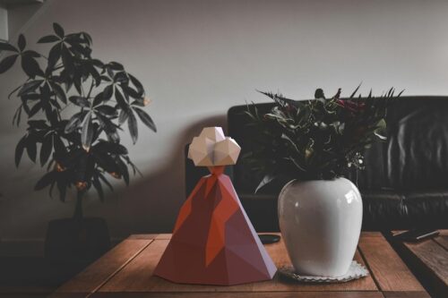 3D volcano papercraft for kids – easy to assemble