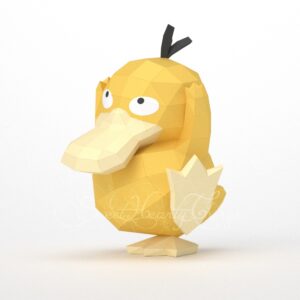 Papercraft Psyduck 3D en origami - modèle à assembler soi-même