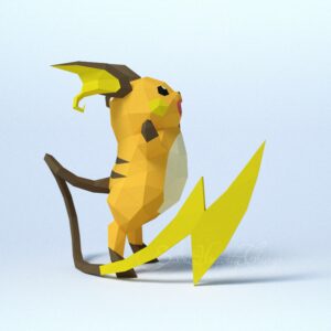 Papercraft Raichu Pokémon 3D en papier à assembler