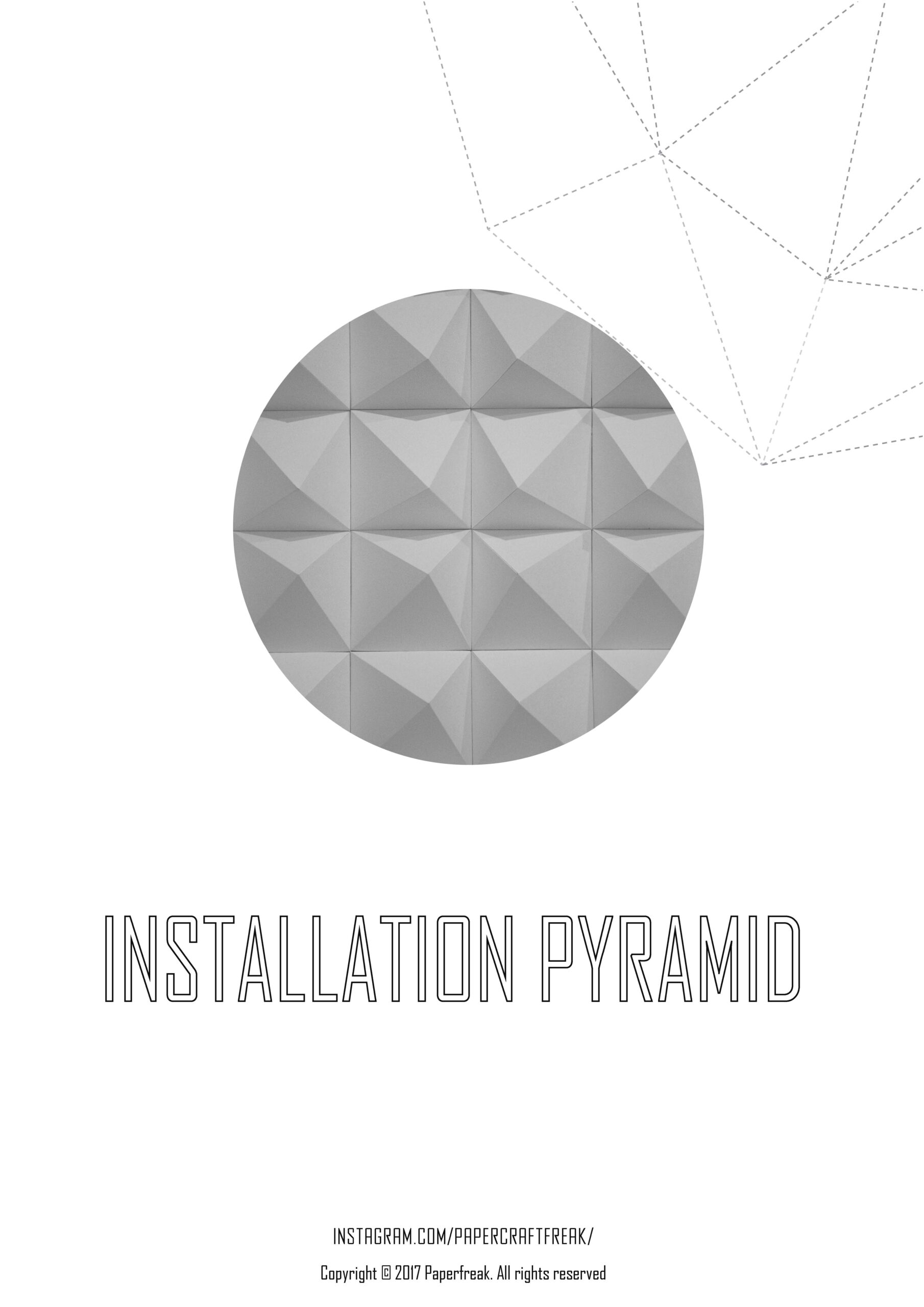 Papercraft 3D pyramide installation - modèle DIY en papier