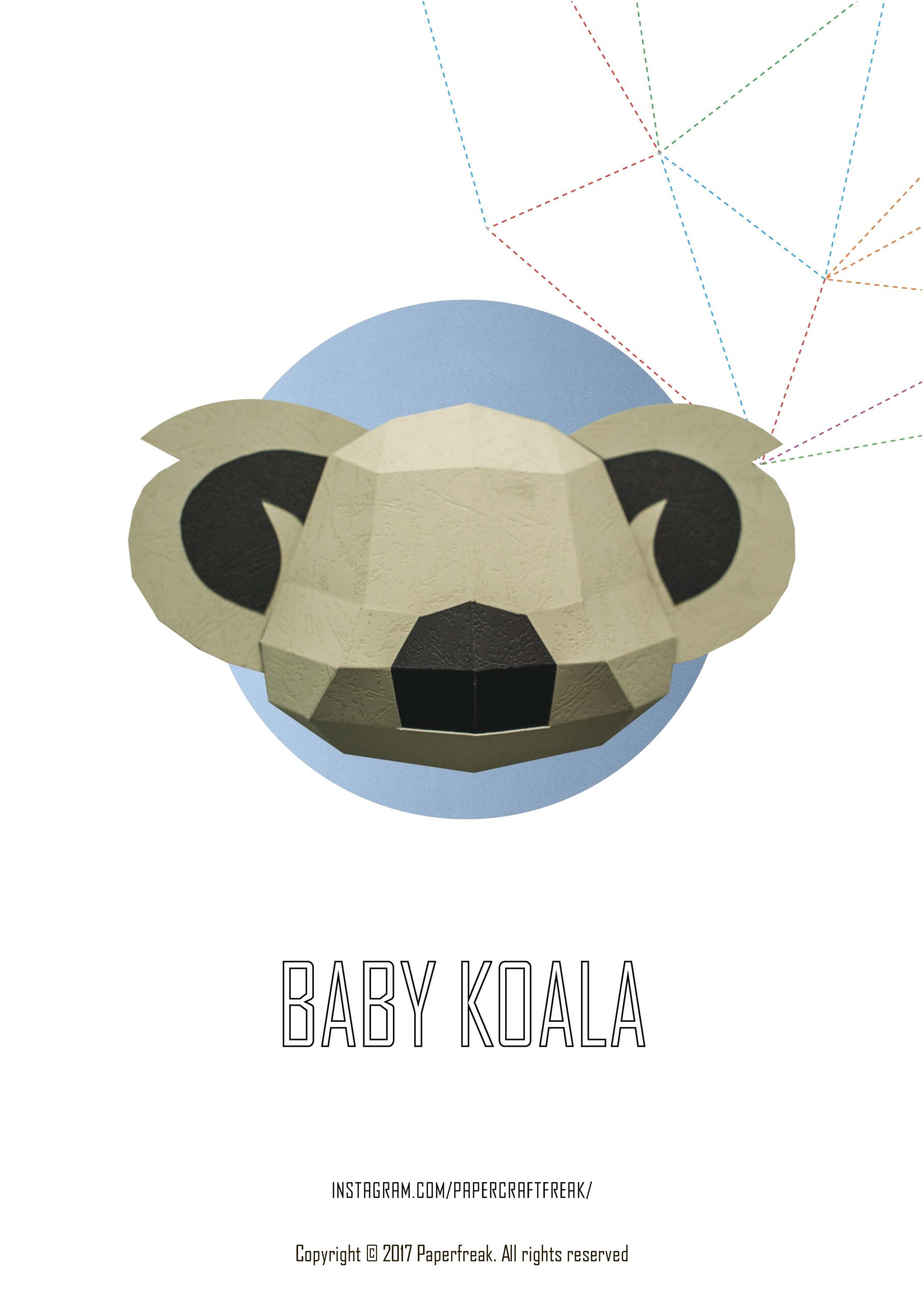 Petit koala en papercraft 3D – modèle PDF à imprimer pour enfants ...