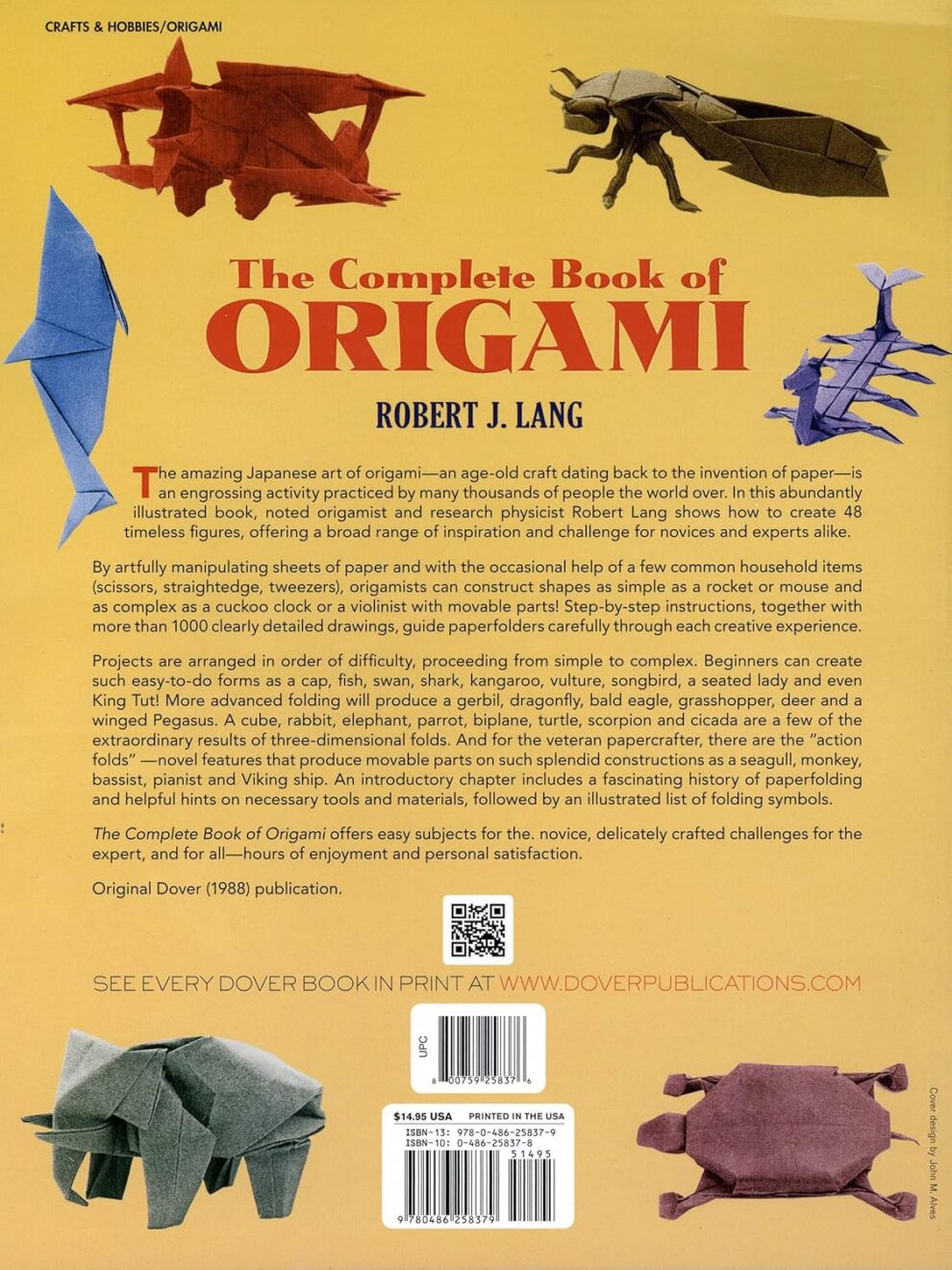 The Complete Book of Origami en anglais - Robert J. Lang