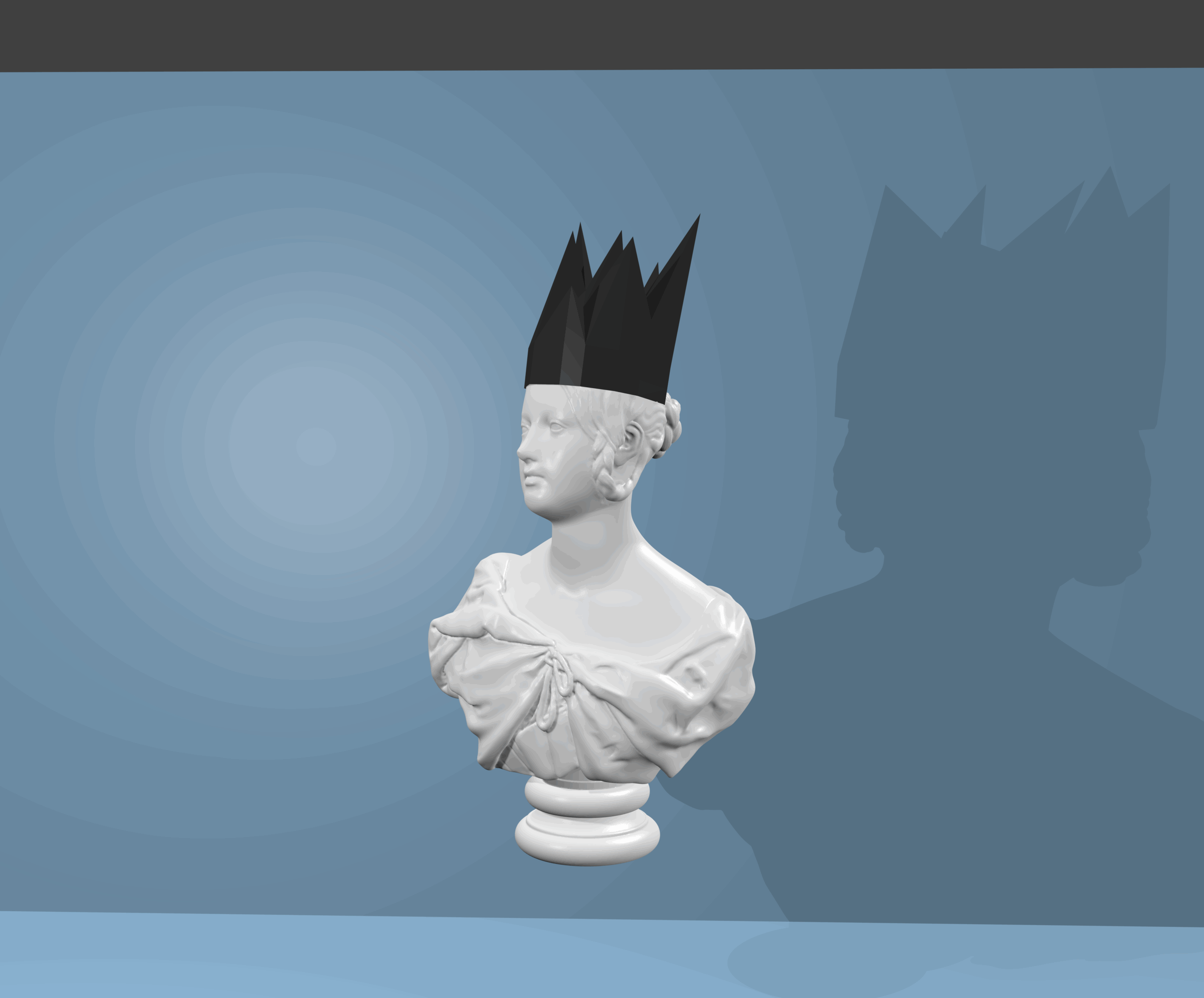 Couronne abstraite 3D en papier pour Halloween et carnaval